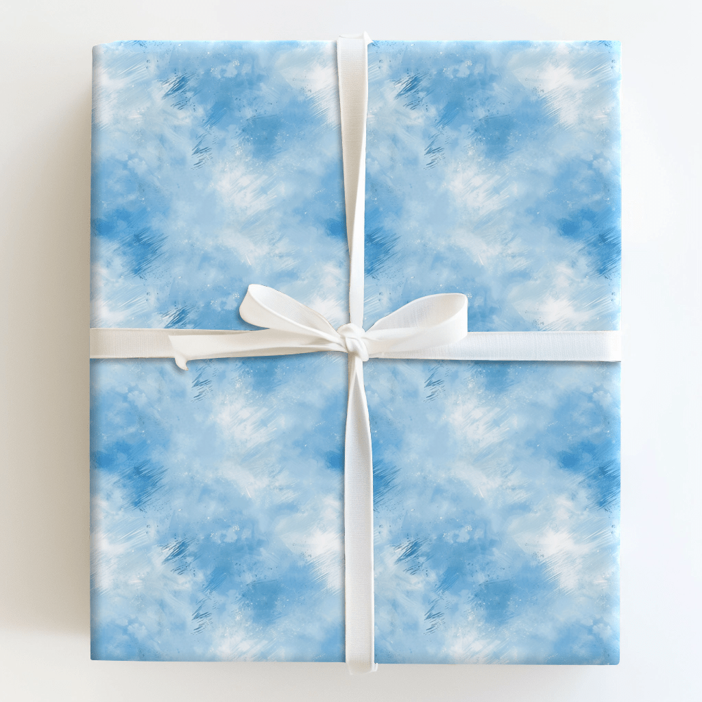 Sky Bliss Wrapping Paper: Blue Cloud Gift Wrap Wrapping Paper – Aspen ...