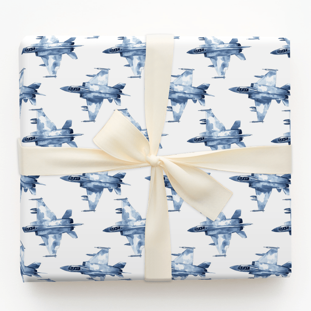 Jet Set for Fun Wrapping Paper: Airplane Birthday Gift Wrap Wrapping ...