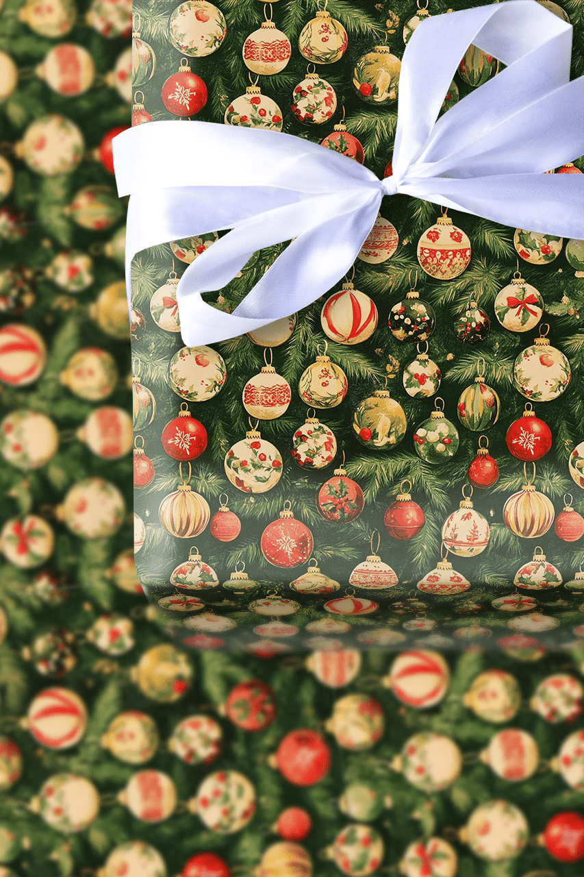 The Tradition Wrapping Paper: Vintage Christmas Gift Wrap – Aspen & Arlo