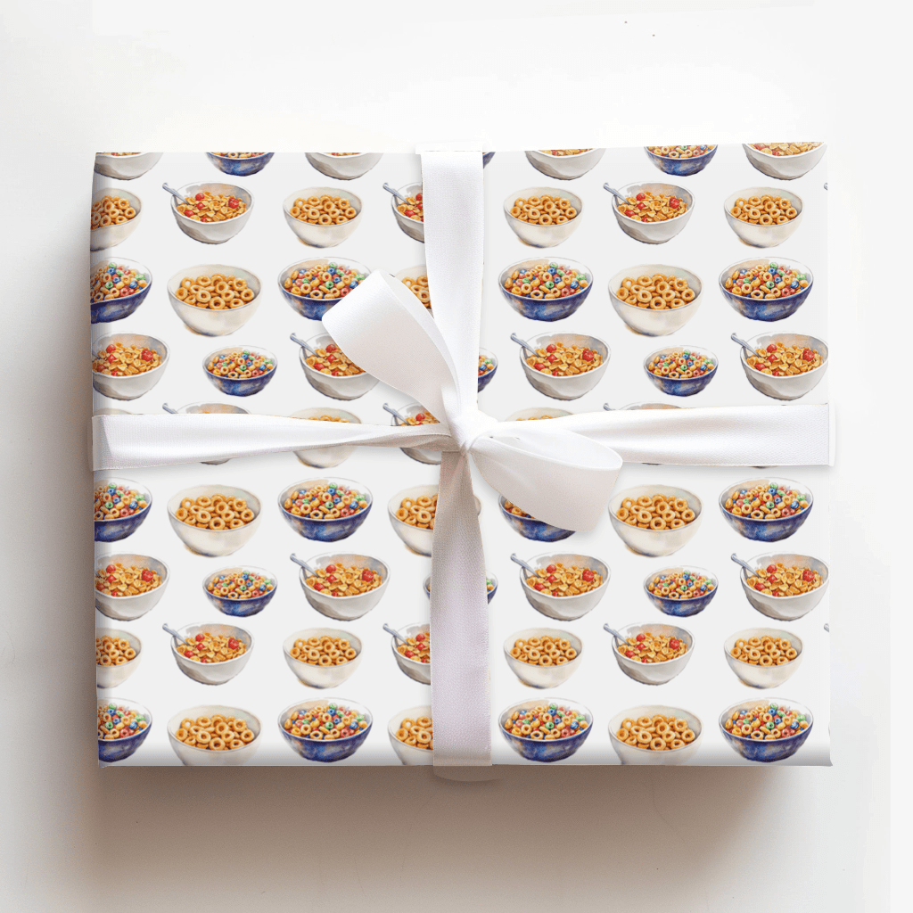 Bowl of Joy Wrapping Paper: Breakfast Cereal Gift Wrap – Aspen & Arlo