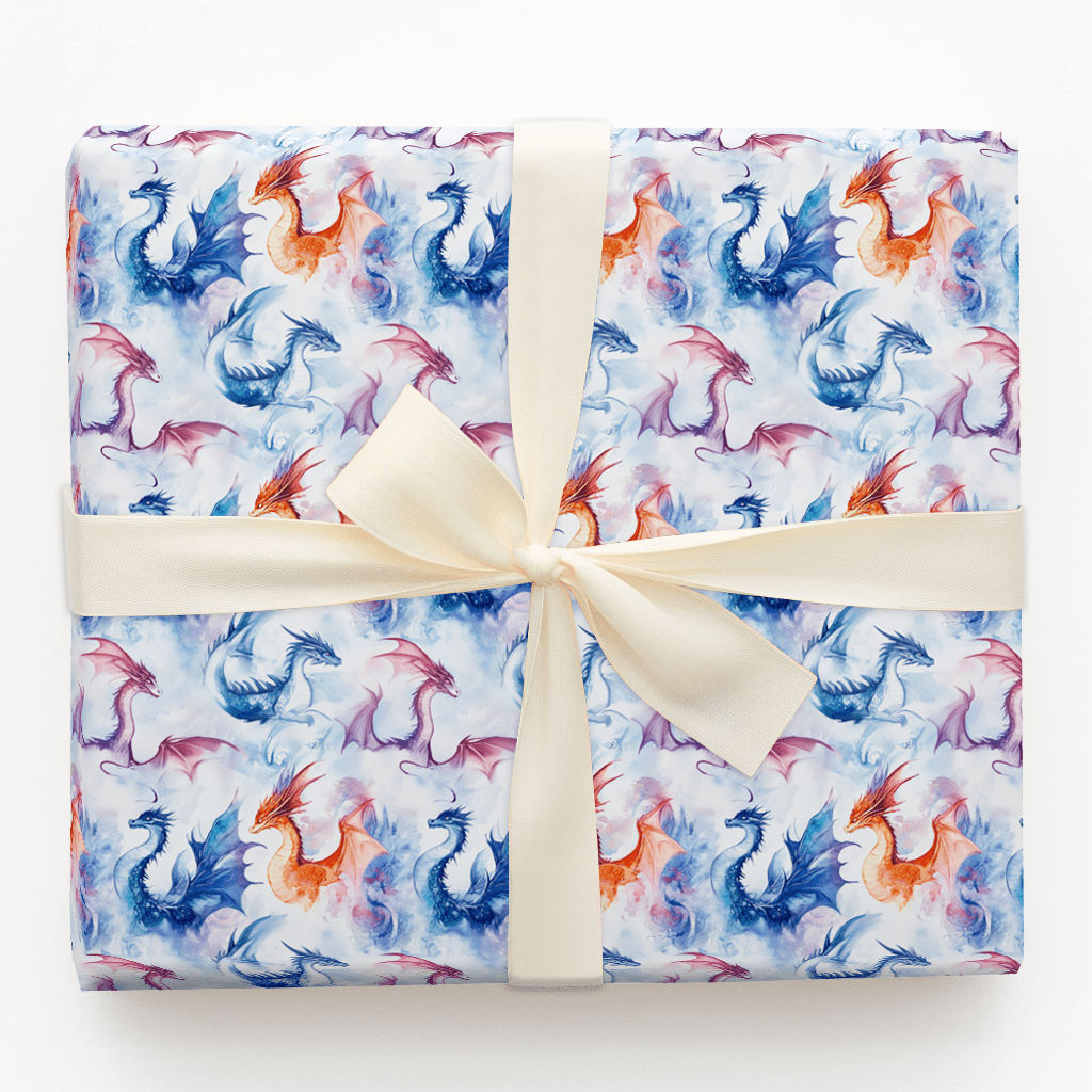 Dan Heiress Wrapping Paper: DND Dragon Fantasy Gift Wrap – Aspen & Arlo