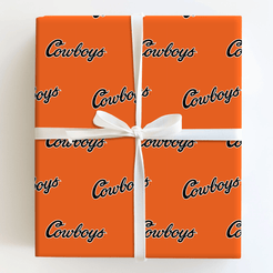 Cowboy Signature Wrapping Paper: Oklahoma State Gift Wrap – Aspen & Arlo