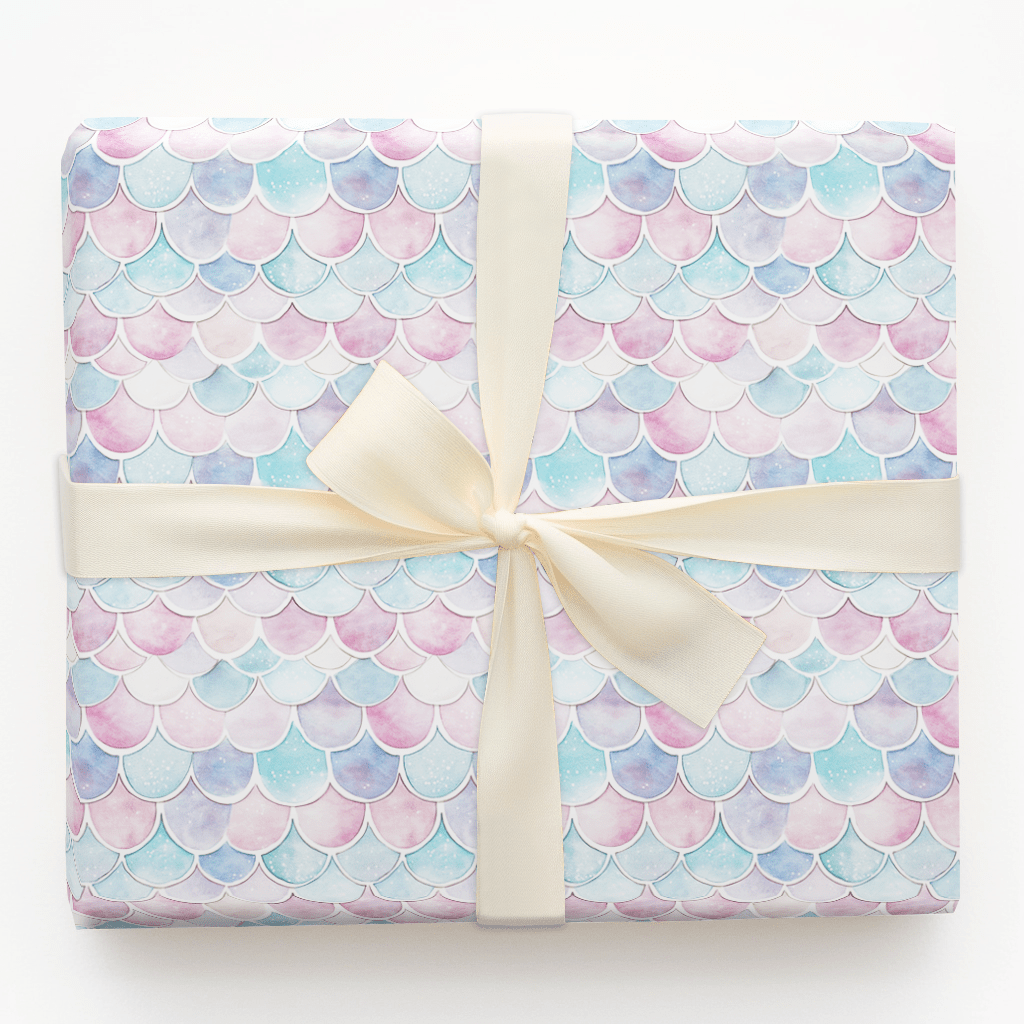 Scale Dust Wrapping Paper: Mermaid Beach Gift Wrap Wrapping Paper ...