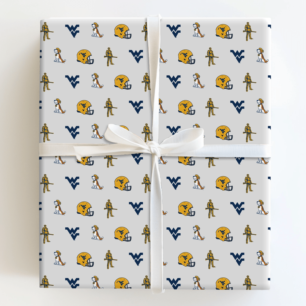 Appalachian Accents Wrapping Paper: West Virginia University Gift Wrap ...