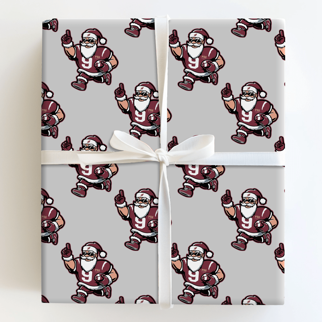 Touchdown Tidings Wrapping Paper: Florida State FSU Gift Wrap – Aspen ...