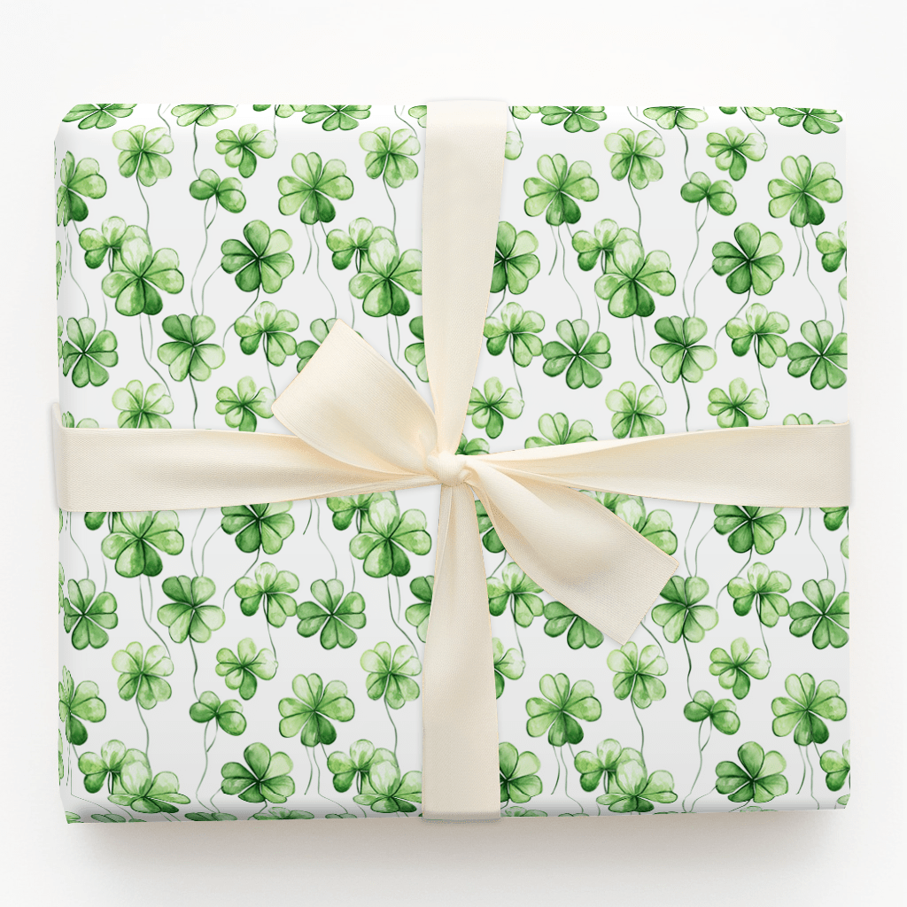 Clover Crush Wrapping Paper: Shamrock Gift Wrap for St. Patrick's Day ...