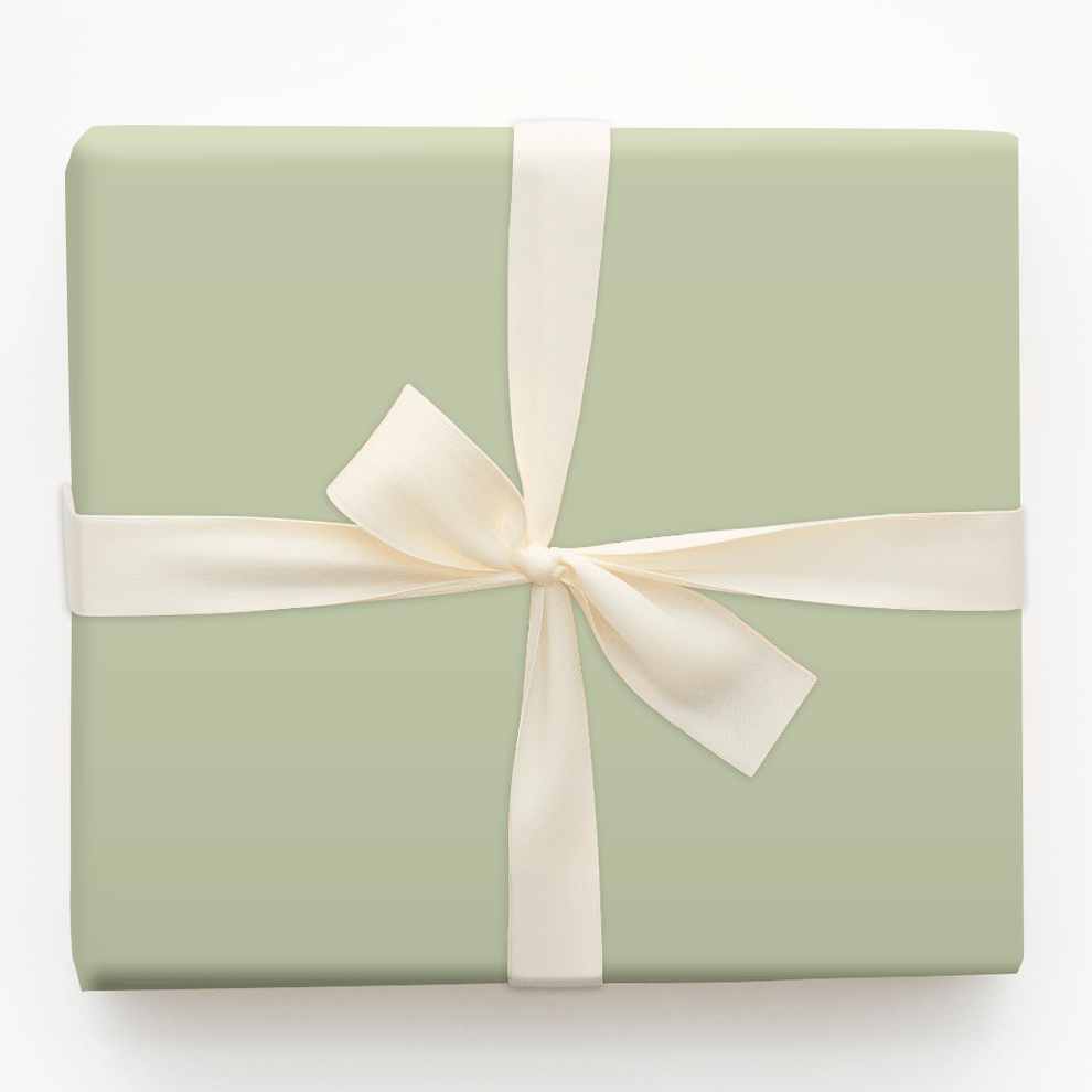 Afternoon Tea Wrapping Paper: Green Solid Gift Wrap – Aspen & Arlo
