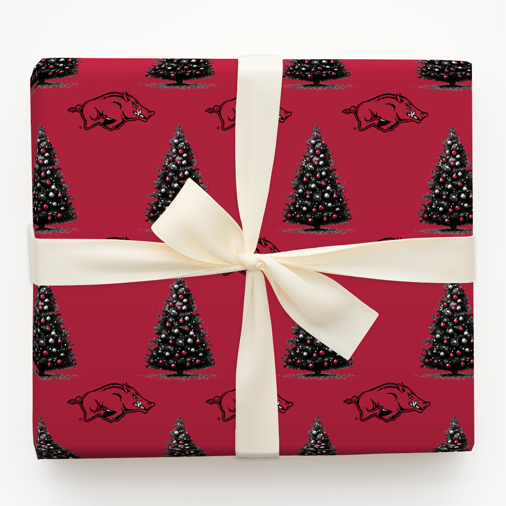 Sooie Spruce Wrapping Paper: Arkansas Christmas Gift Wrap Wrapping ...