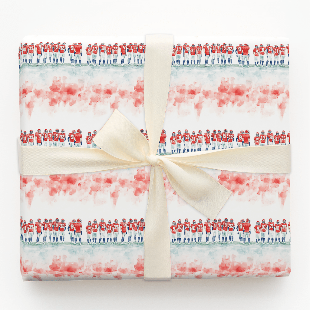 Sideline Sweet Wrapping Paper: Football Sports Gift Wrap – Aspen & Arlo
