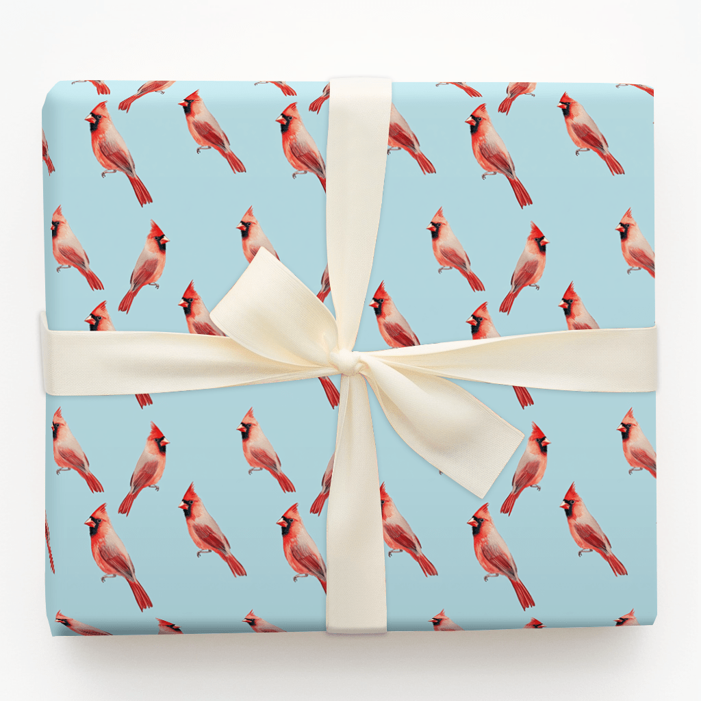 Message in a Bottle Wrapping Paper: Cardinal Bird Gift Wrap for ...