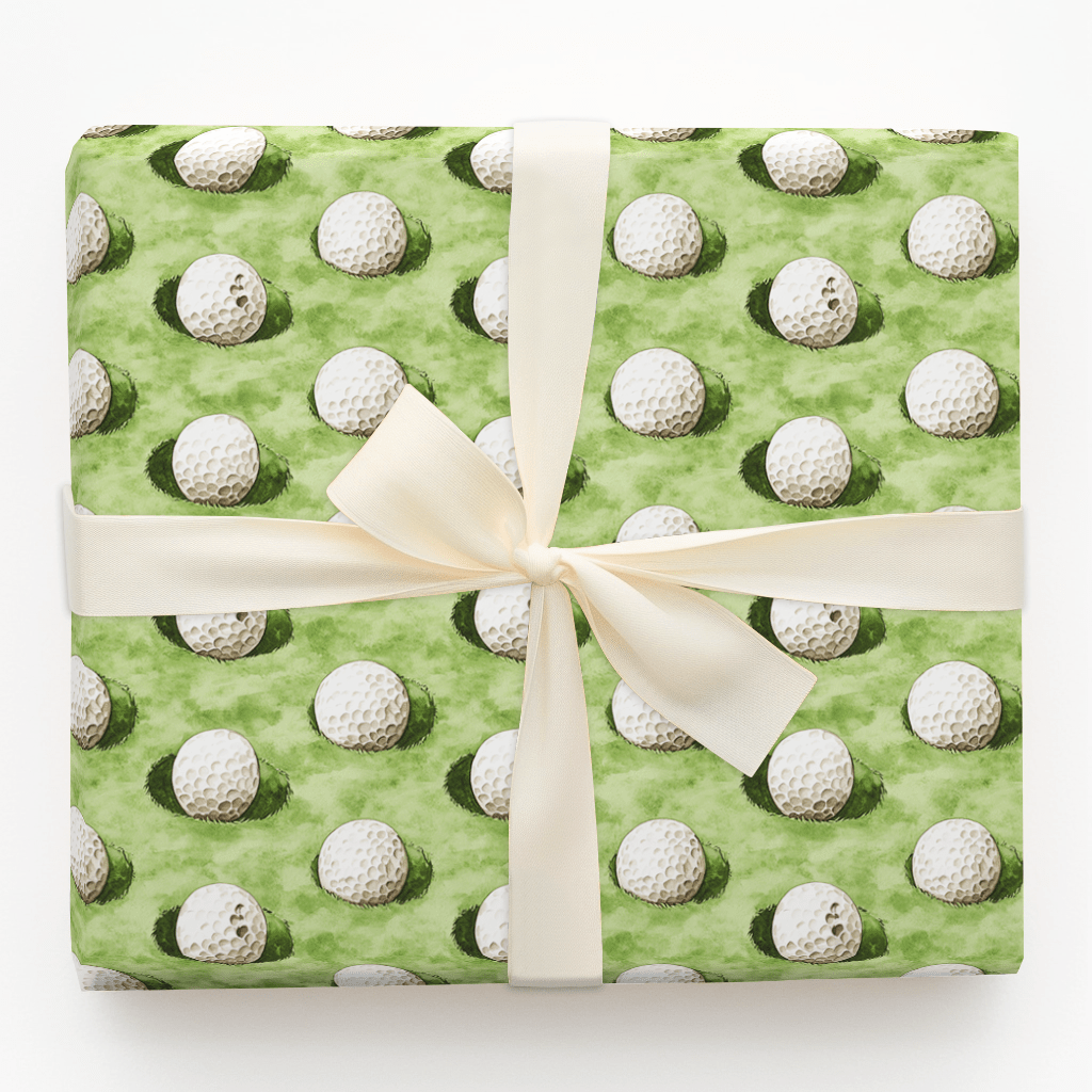 One Hole Wrapping Paper: Golf Game Gift Wrap for Birthday & Father's ...