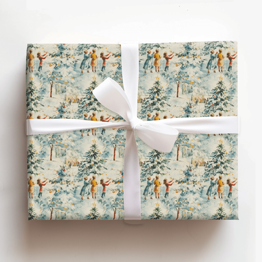 Tree Trimming Tilly Wrapping Paper: Vintage Christmas Gift Wrap – Page ...