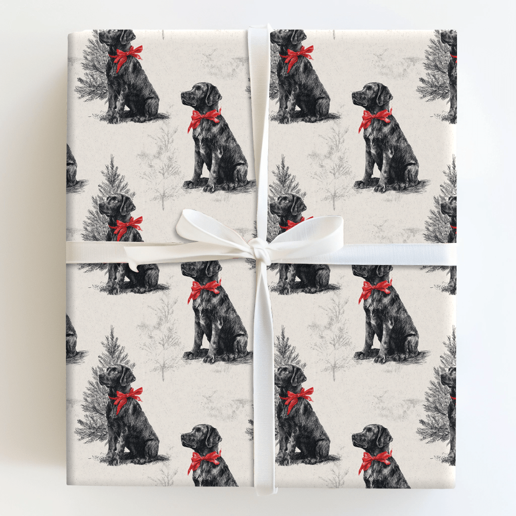 Black Belle Wrapping Paper: Black Lab Dog Gift Wrap – Aspen & Arlo