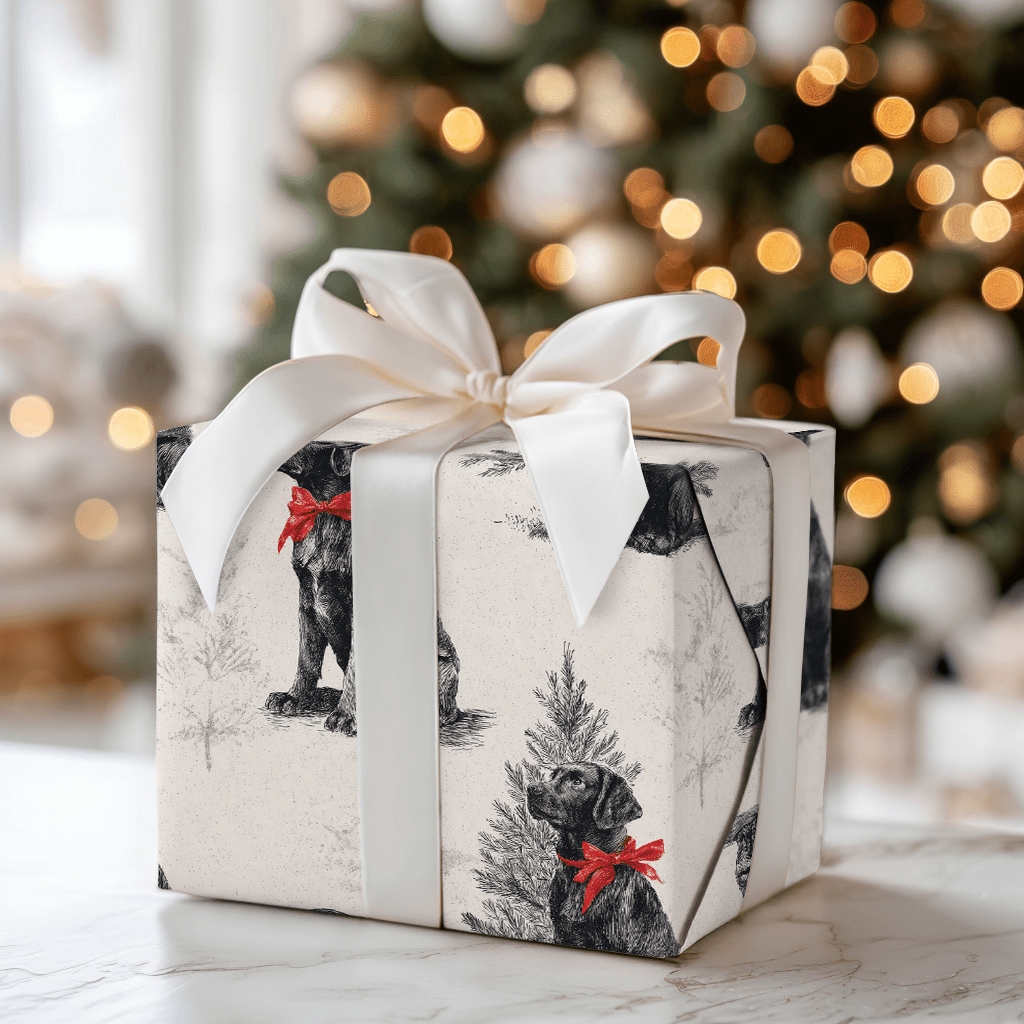 Black Belle Wrapping Paper: Black Lab Dog Gift Wrap – Aspen & Arlo