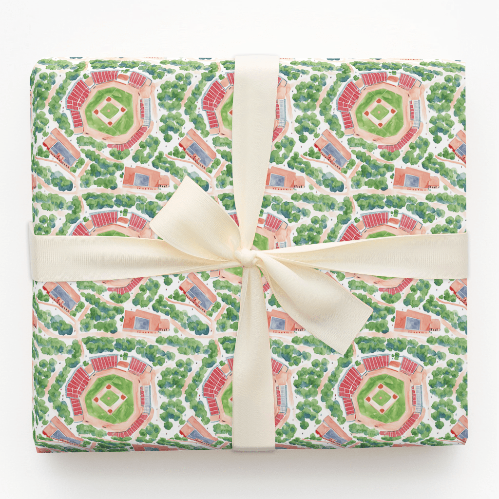 Go Team Go Wrapping Paper: Baseball Sports Gift Wrap Wrapping Paper ...