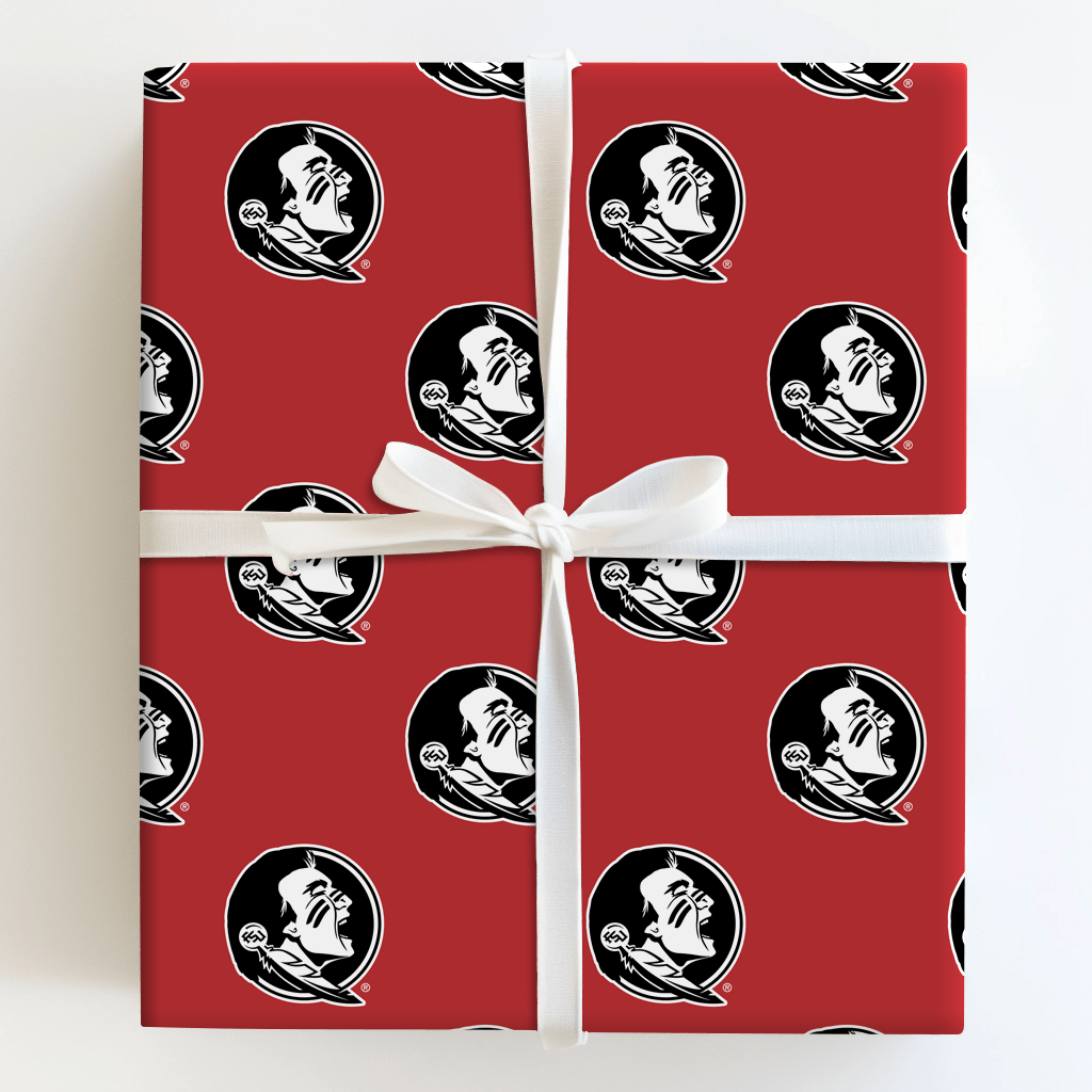 Crimson Chief Wrapping Paper: Florida State FSU Gift Wrap – Aspen & Arlo