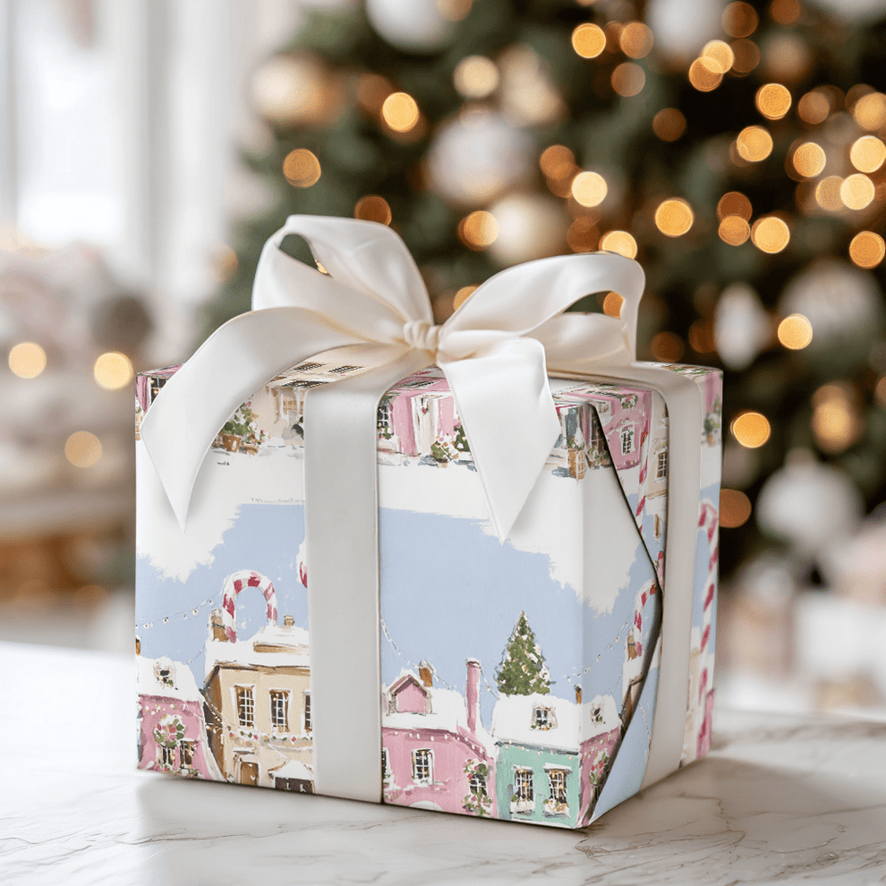 Candy Cane Crossing Wrapping Paper: Christmas Candy Canes Gift Wrap ...