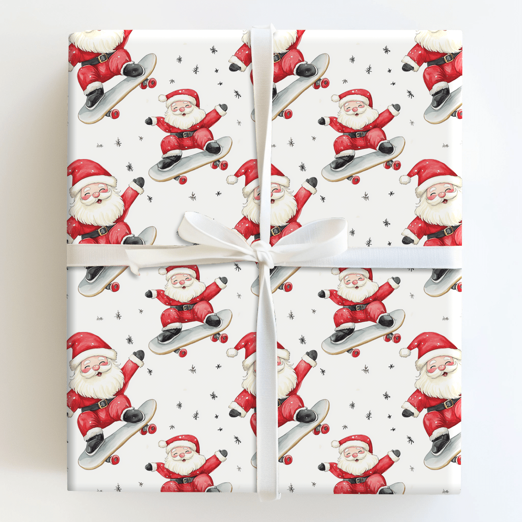 Kickflip Santa Wrapping Paper – Aspen & Arlo Gift Wrap