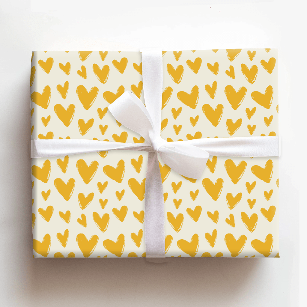 Beating Hearts Wrapping Paper: Valentine's Day Heart Gift Wrap – Aspen ...
