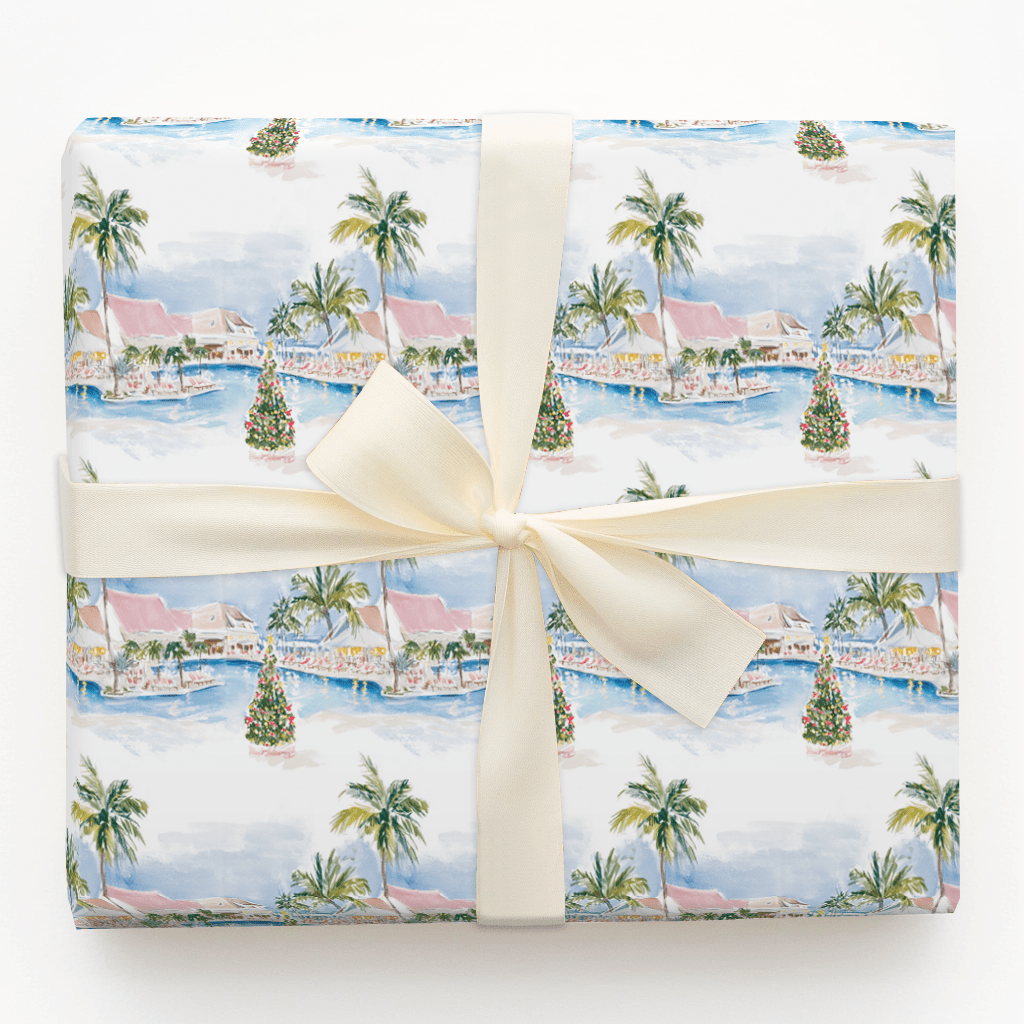 Island Noel Wrapping Paper: Tropical Beach Christmas Gift Wrap – Aspen ...