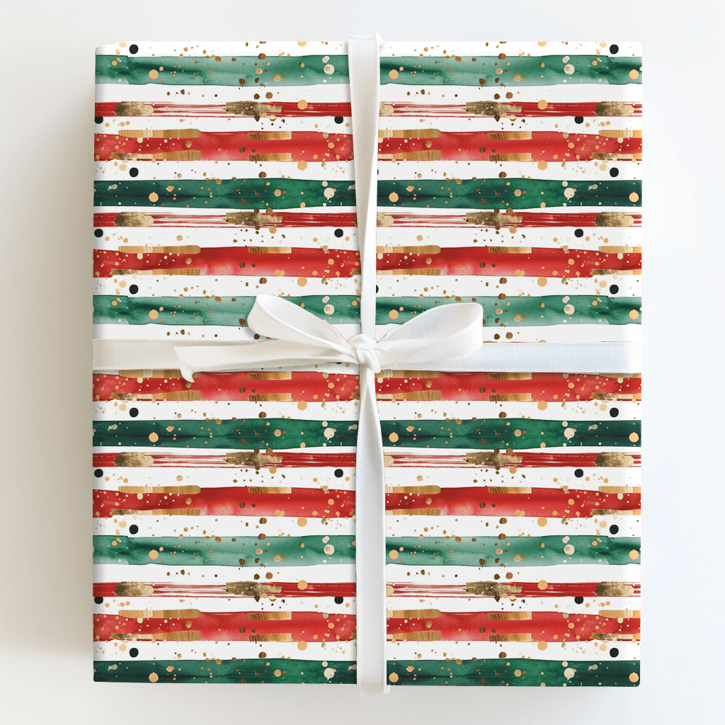 Smell the Peppermint Wrapping Paper: Christmas Stripe Gift Wrap – Aspen ...