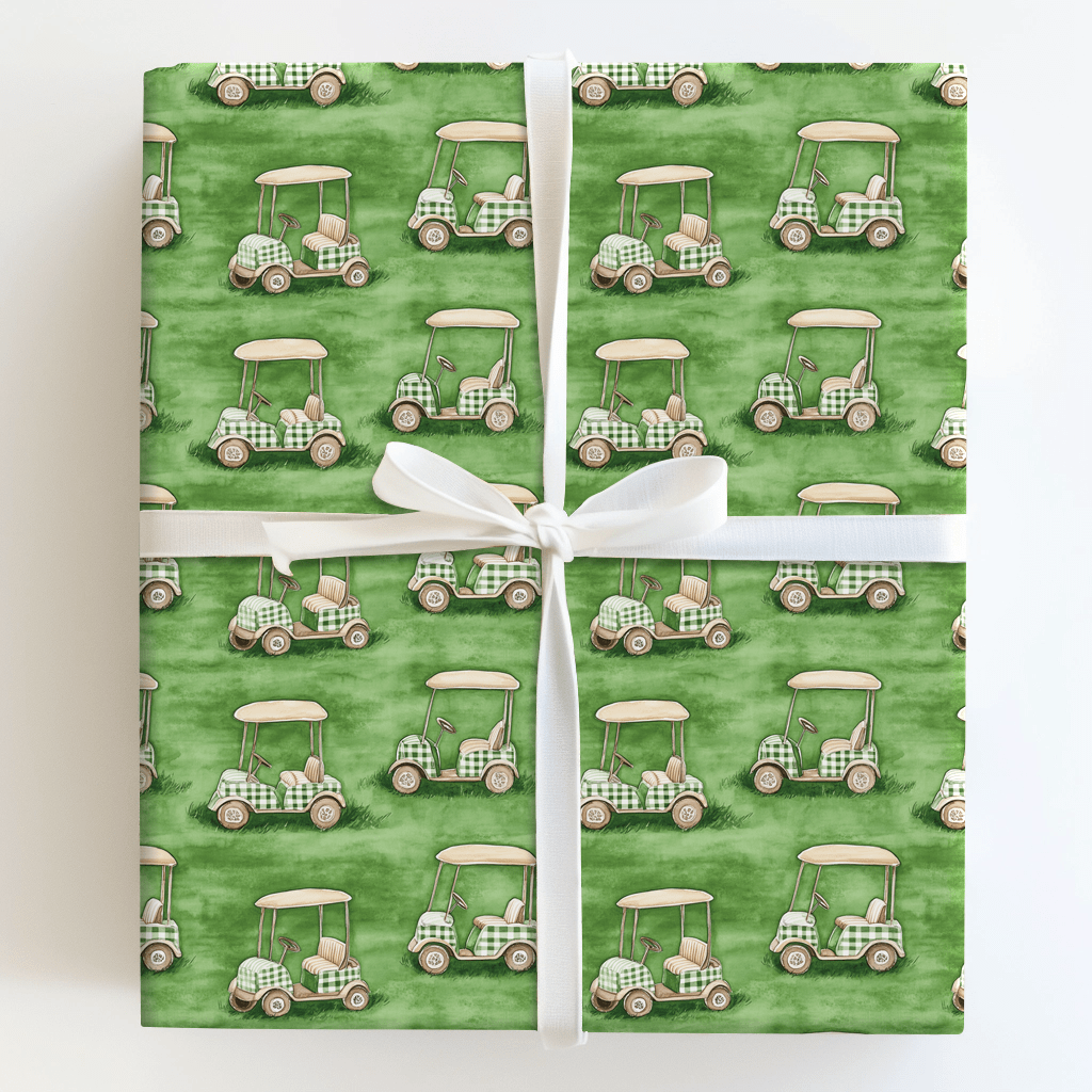 Bogey Buggy Wrapping Paper: Golf Gift Wrap for Boys and Dads – Aspen & Arlo