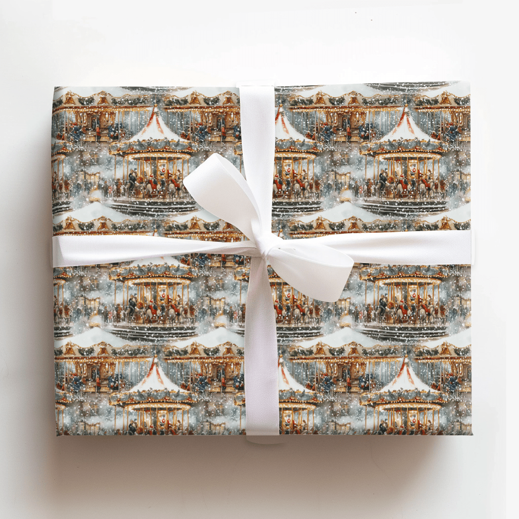 Carousel Joy Wrapping Paper: Colorful Gift Wrap for Kids Wrapping Paper ...