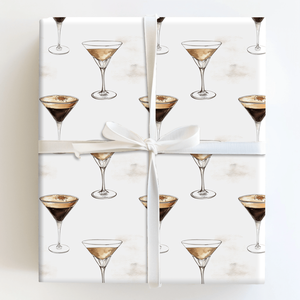 Me Espresso Wrapping Paper: Martini Drink Gift Wrap Wrapping Paper ...
