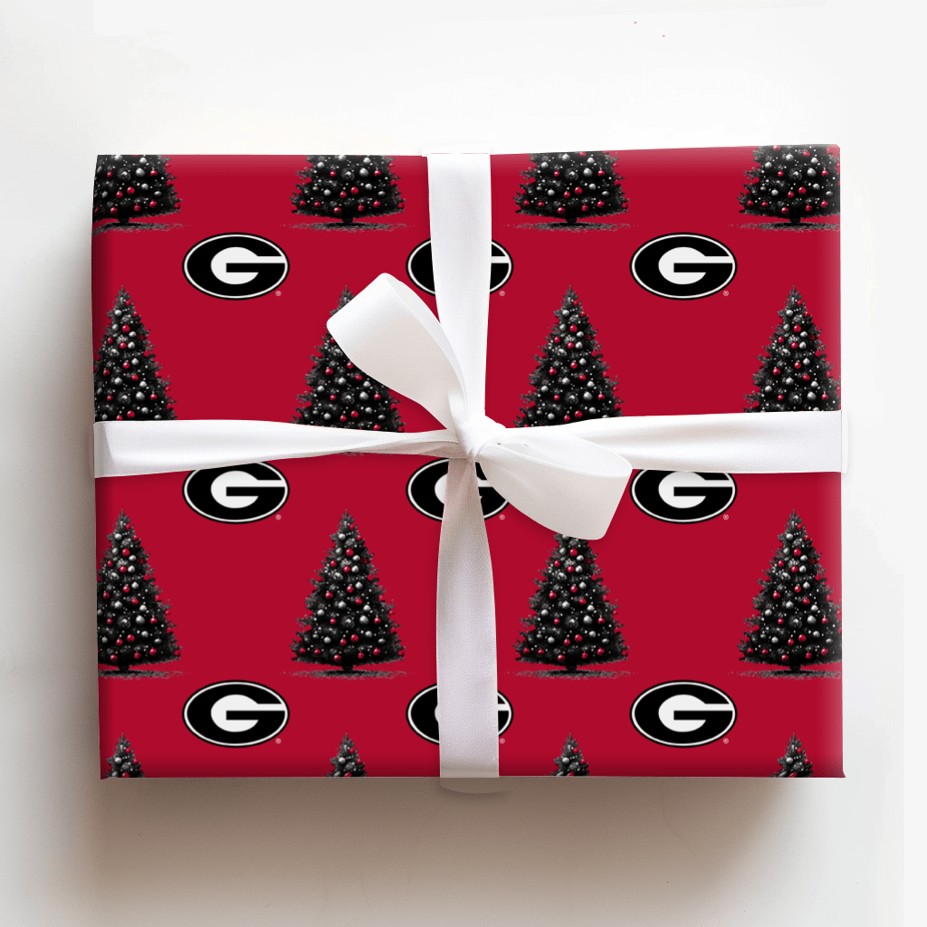 The Jolly Dawg Fir Wrapping Paper: Georgia Bulldogs Gift Wrap – Aspen ...