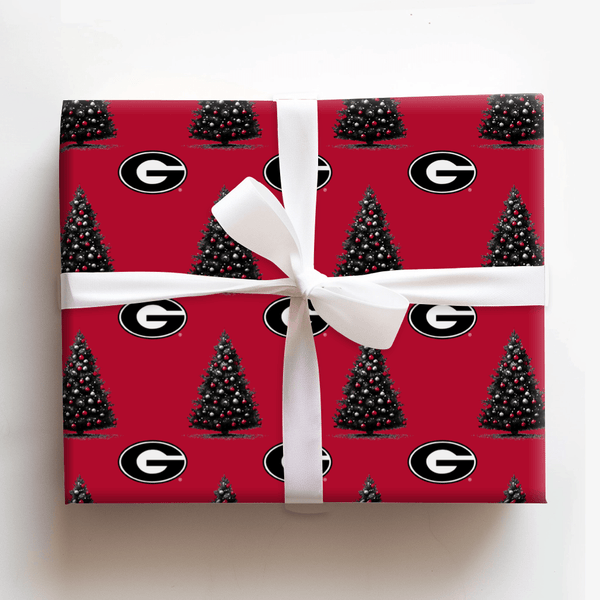 The Jolly Dawg Fir Wrapping Paper: Georgia Bulldogs Gift Wrap – Aspen ...