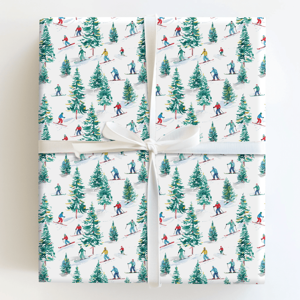 Shred the Gift Wrapping Paper: Ski Snow Gift Wrap Wrapping Paper ...