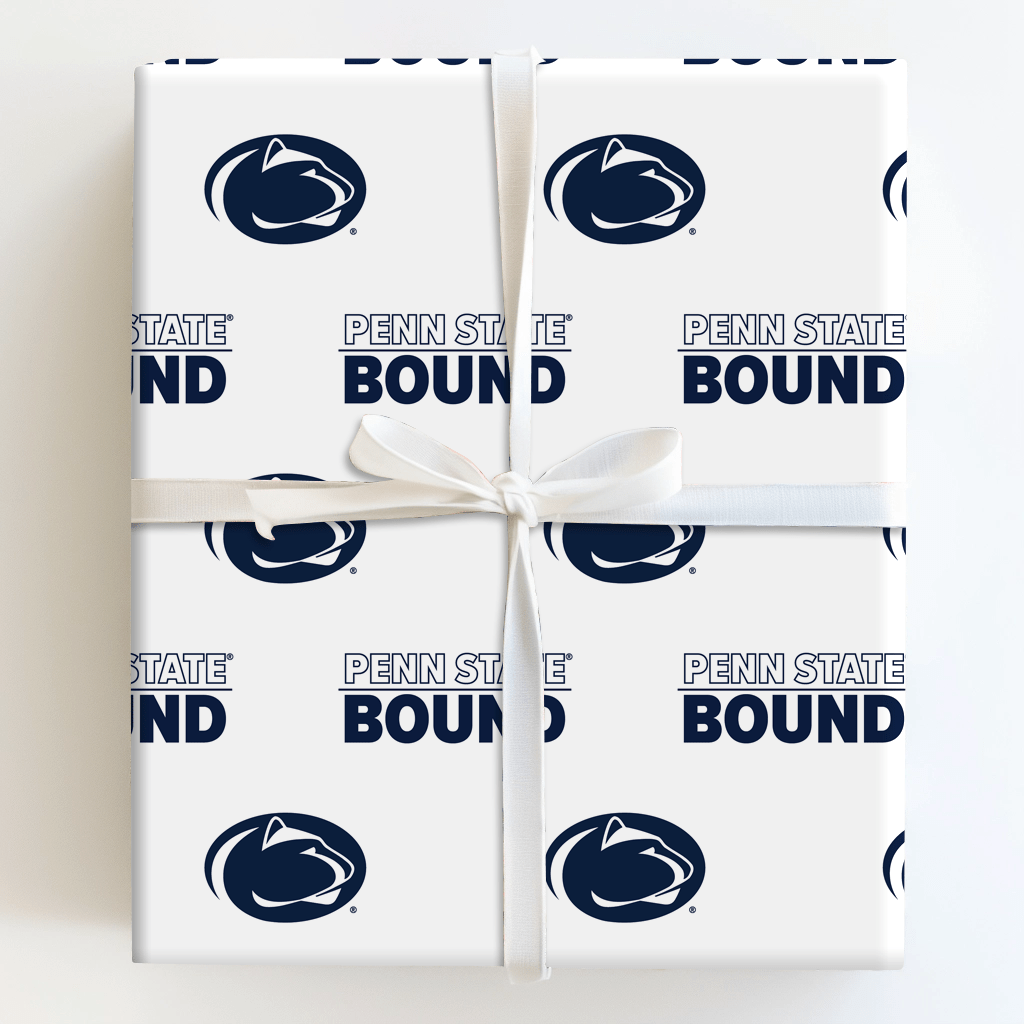 Penn State Bound Wrapping Paper: Collegiate Gift Wrap for Penn State ...