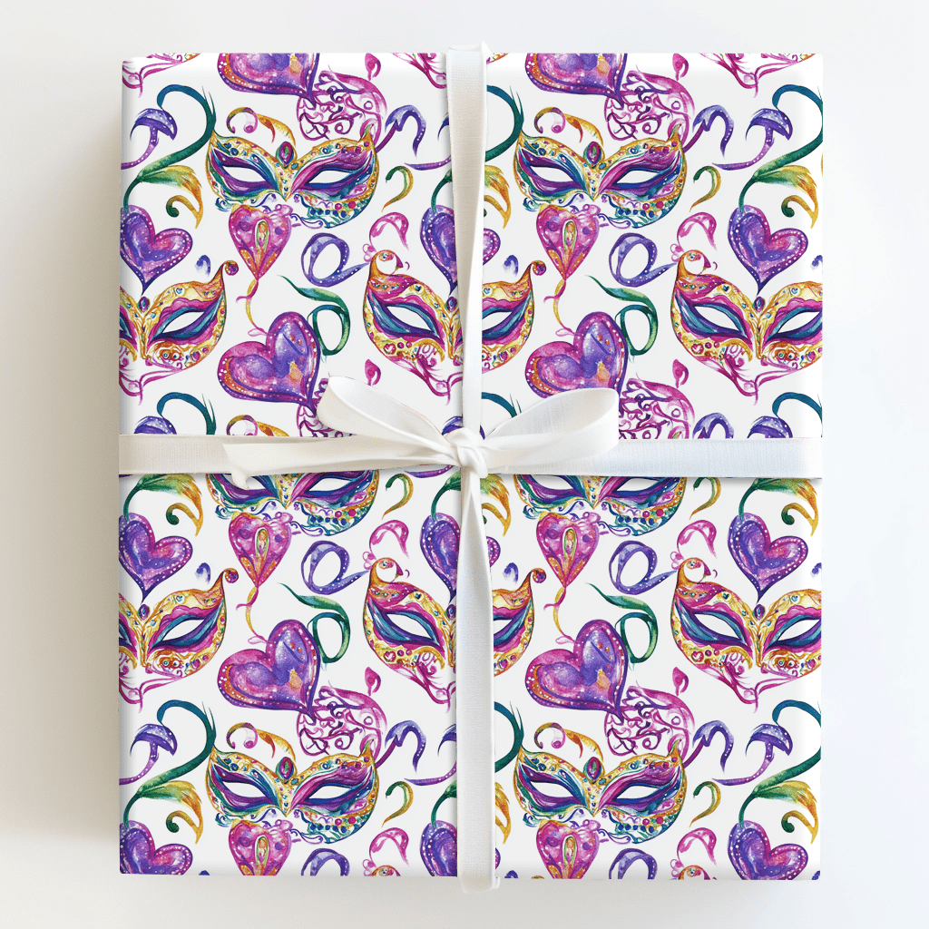 King Cake Carnival Wrapping Paper: Mardi Gras Gift Wrap – Aspen & Arlo