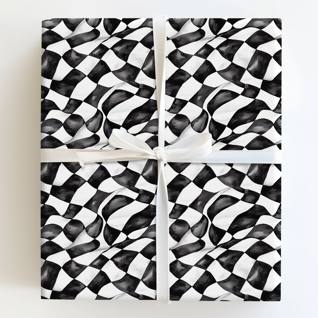 Last Lap Wrapping Paper: Race Car Birthday Gift Wrap – Aspen & Arlo