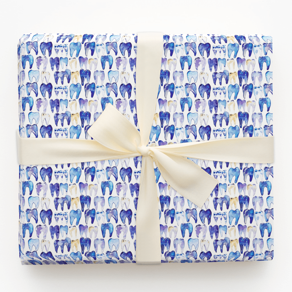 Tooth Be Told Wrapping Paper: Dentist Tooth Gift Wrap Wrapping Paper ...