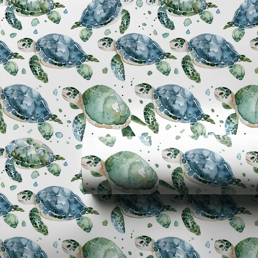 Turtle Tide Wrapping Paper: Turtle Animal Gift Wrap Wrapping Paper ...