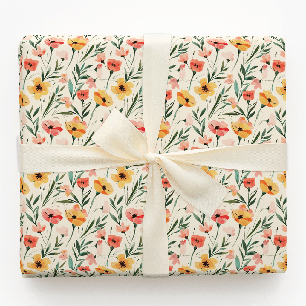 Spring Everywhere Wrapping Paper: Floral Gift Wrap – Aspen & Arlo