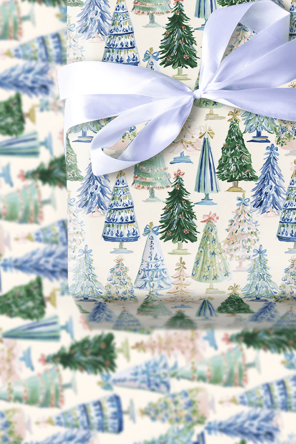 Icy Christmas Wrapping Paper: Whimsical Green Santa Gift Wrap – Aspen ...