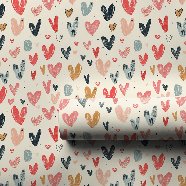 Love, Addy Wrapping Paper: Heart Love Gift Wrap – Aspen & Arlo