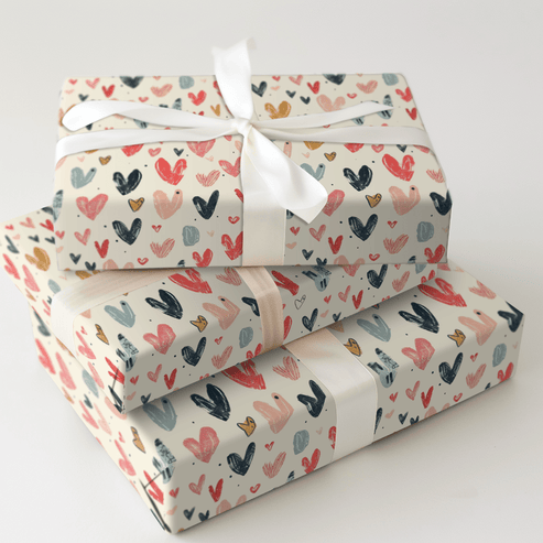 Love, Addy Wrapping Paper: Heart Love Gift Wrap – Aspen & Arlo