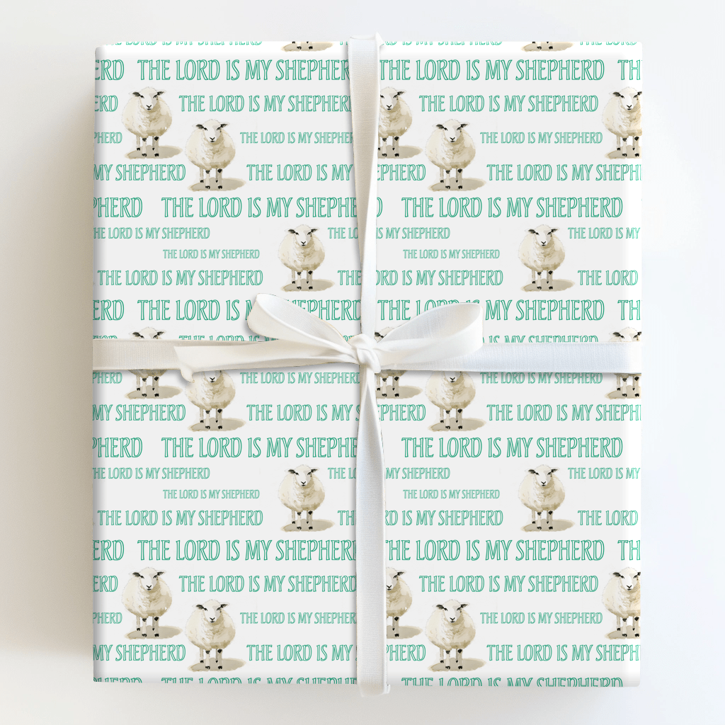 My Shepherd Wrapping Paper: Religious Scripture Gift Wrap Wrapping ...