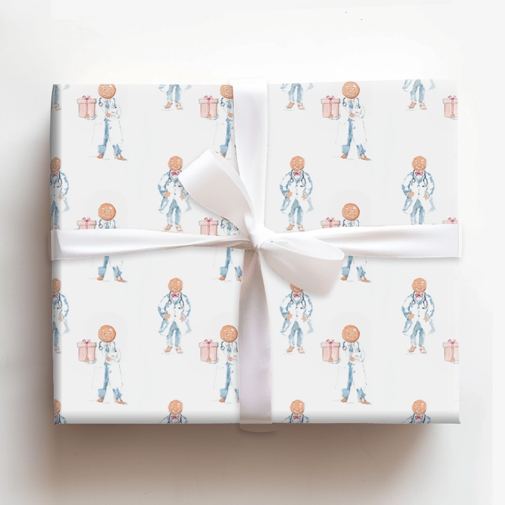 Holiday Health Wrapping Paper: Doctor Christmas Gift Wrap Wrapping ...