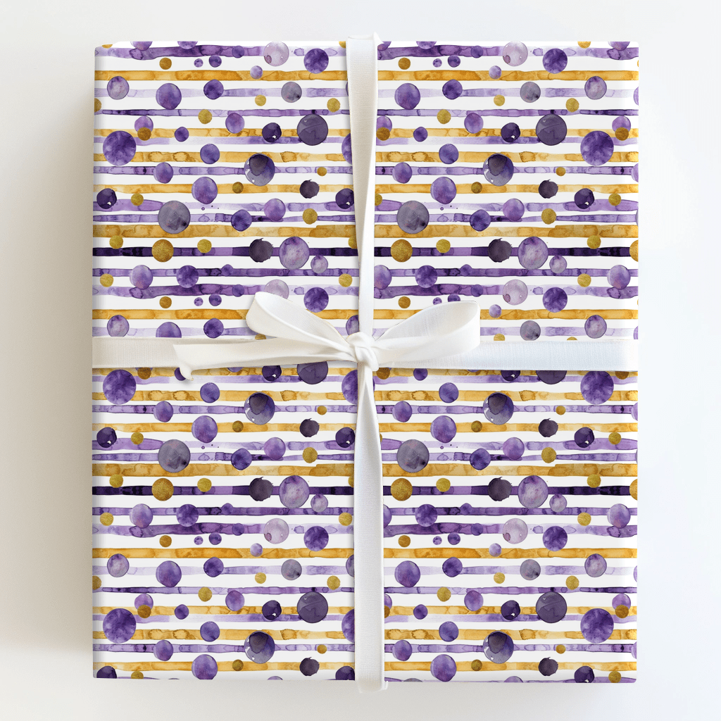 Purple Reign Wrapping Paper: Abstract Purple Gift Wrap – Aspen & Arlo