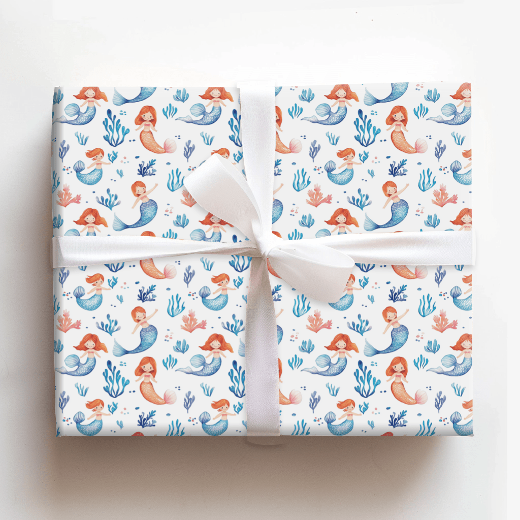Tidal Twinkle Wrapping Paper: Mermaid Beach Gift Wrap Wrapping Paper ...