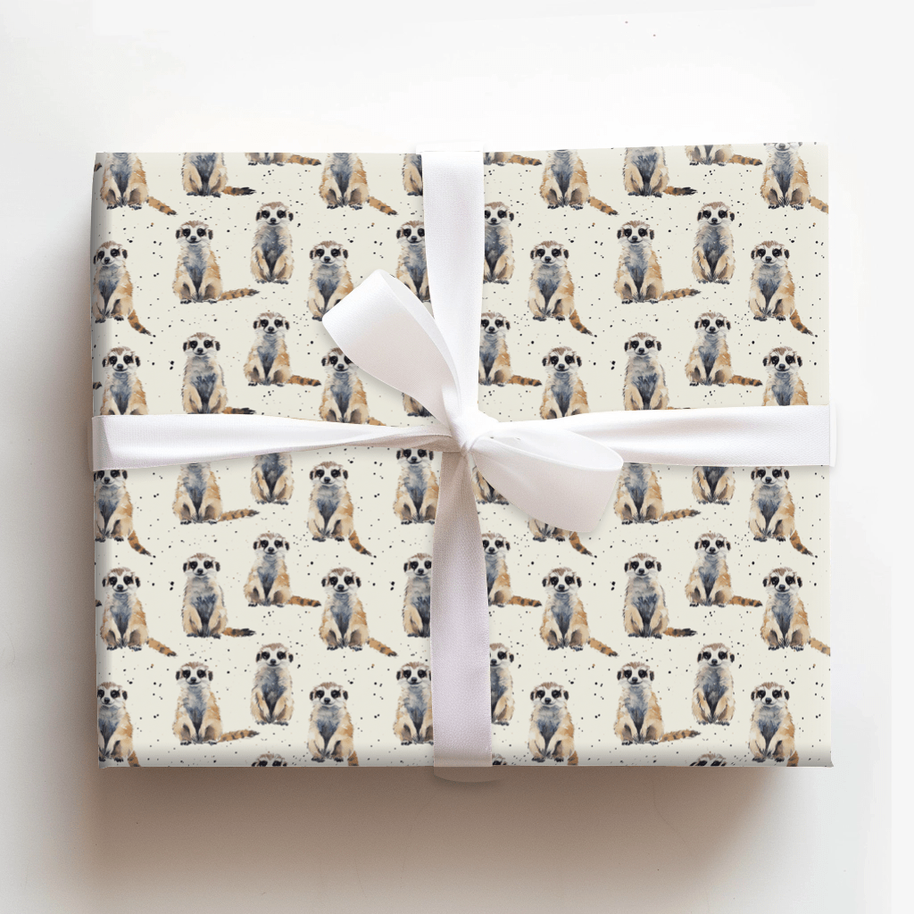 Dutch Baby Wrapping Paper: Meerkat Animal Gift Wrap – Aspen & Arlo