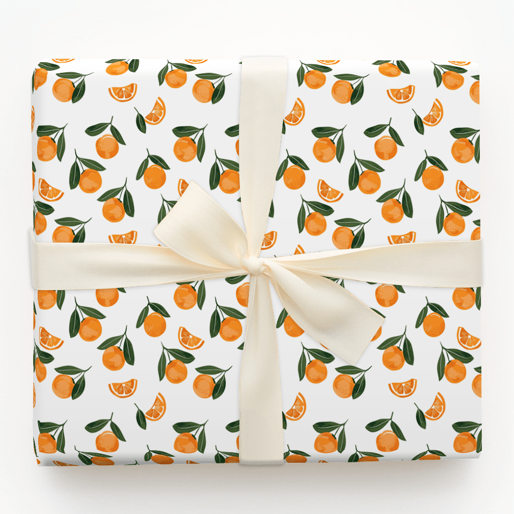 Orange Slice Wrapping Paper: Citrus Fruit Gift Wrap – Aspen & Arlo