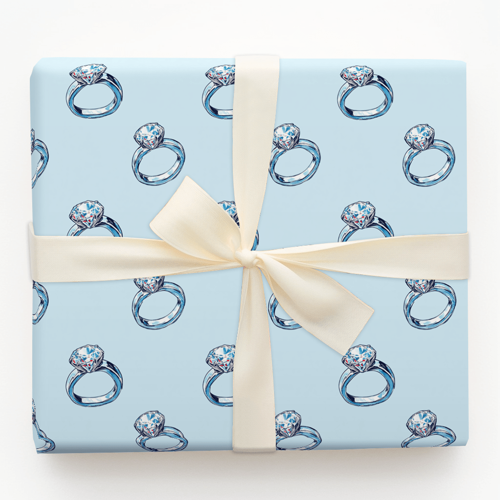 Sunrise Ring Wrapping Paper: Bridal Engagement Gift Wrap – Aspen & Arlo