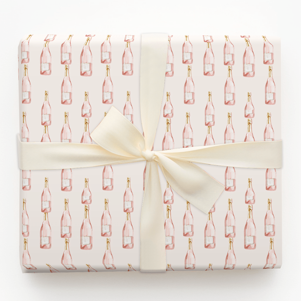 Cheers! Wrapping Paper: Champagne Bottle Gift Wrap – Aspen & Arlo