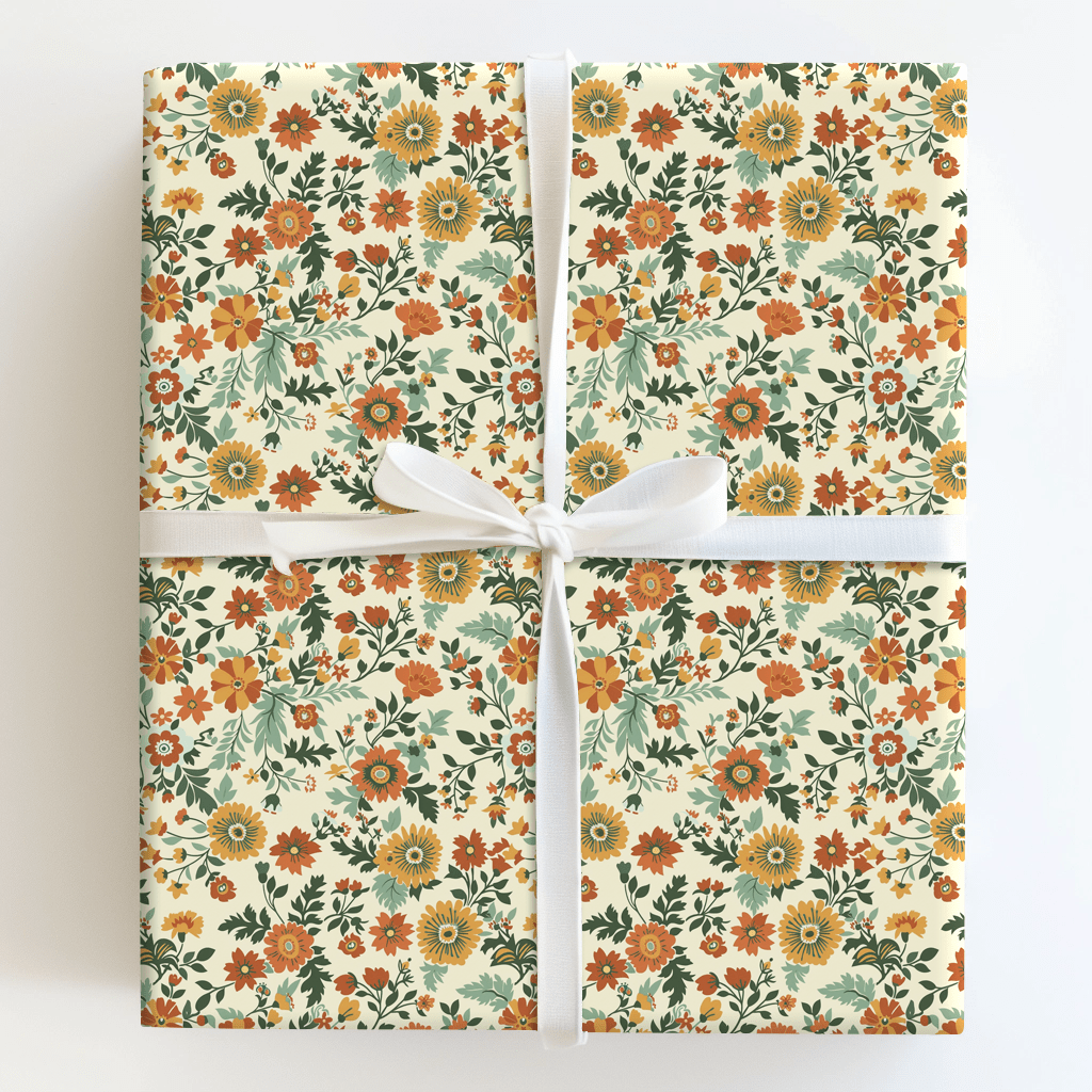 Verline Wrapping Paper: Floral Wedding Gift Wrap – Aspen & Arlo