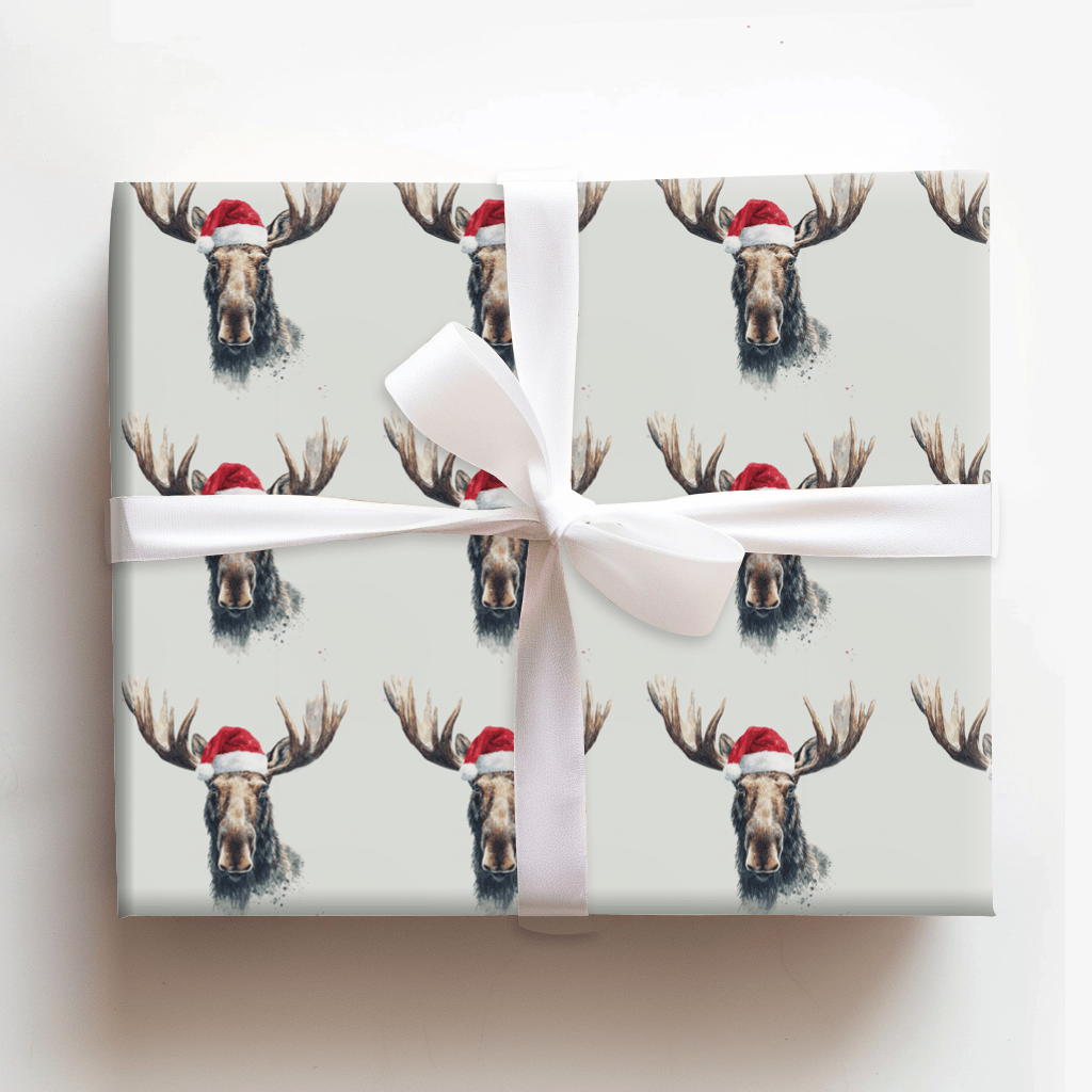 Mooseletoe Merriment Wrapping Paper: Moose Christmas Gift Wrap – Page ...